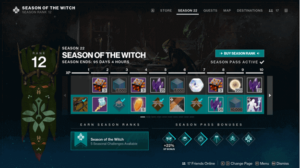 Destiny 2 Season of the Witch All Season Pass Rewards & Ranks