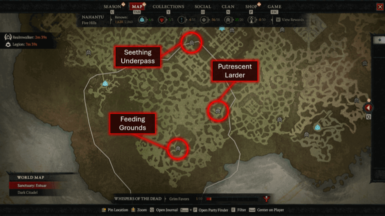 Diablo 4 All Nahantu Dungeon Locations - ProGameTalk
