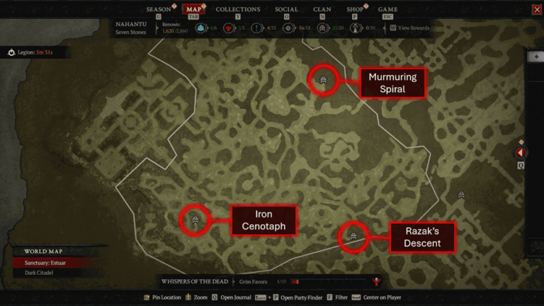 Diablo 4 All Nahantu Dungeon Locations - ProGameTalk