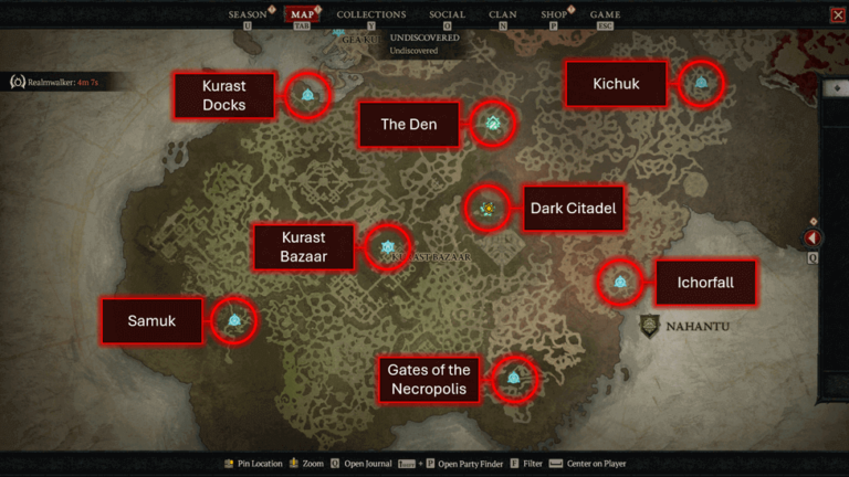 Diablo 4 All Nahantu Waypoints (Vessel of Hatred) - ProGameTalk