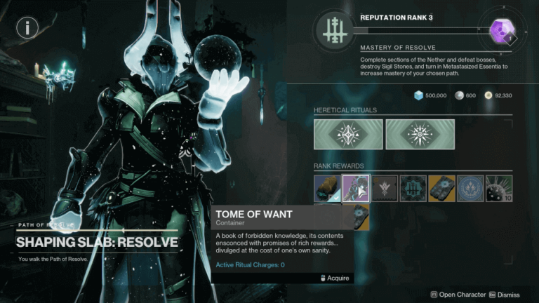Destiny 2 The Tome of Want (How to Get, Use, Engravings, Ritual Rites ...