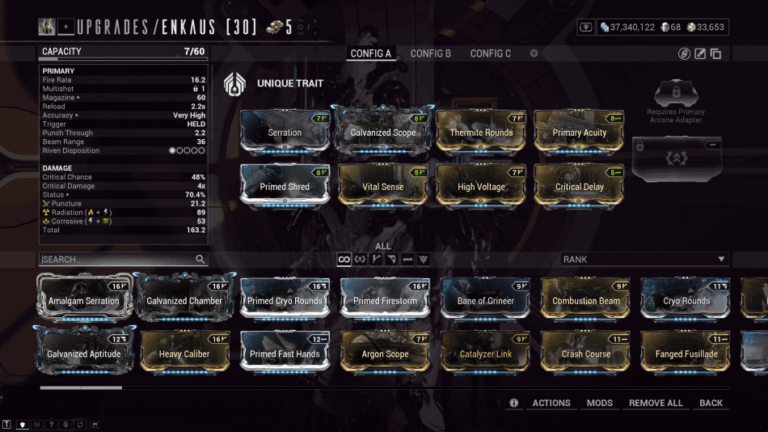 Warframe: Enkaus Builds - ProGameTalk