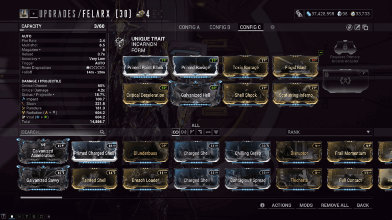Warframe: Felarx Builds - ProGameTalk