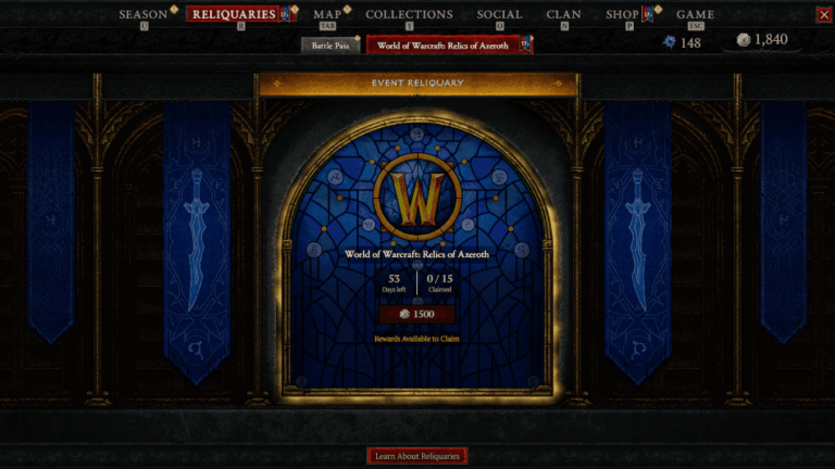 Diablo 4: World of Warcraft Reliquary (Relics of Azeroth) Guide ...